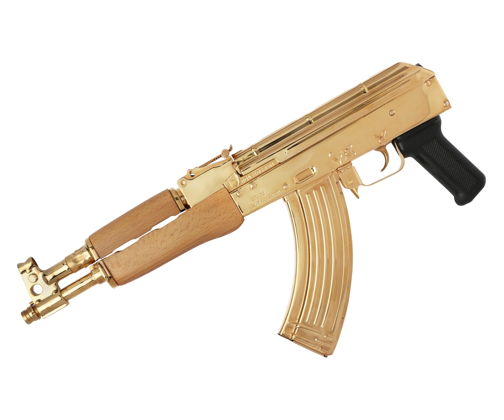 Century Arms Draco, 24K Gold, 7.62 x 39mm, Standard 30Rd Magazine ...